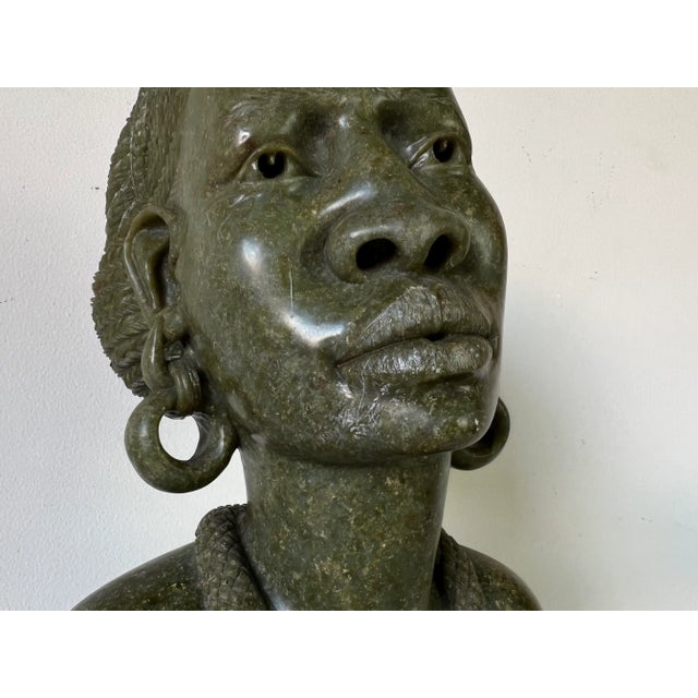 Vintage African Shona Woman Verdite Stone Zimbabwe Sculpture by Cashel ...