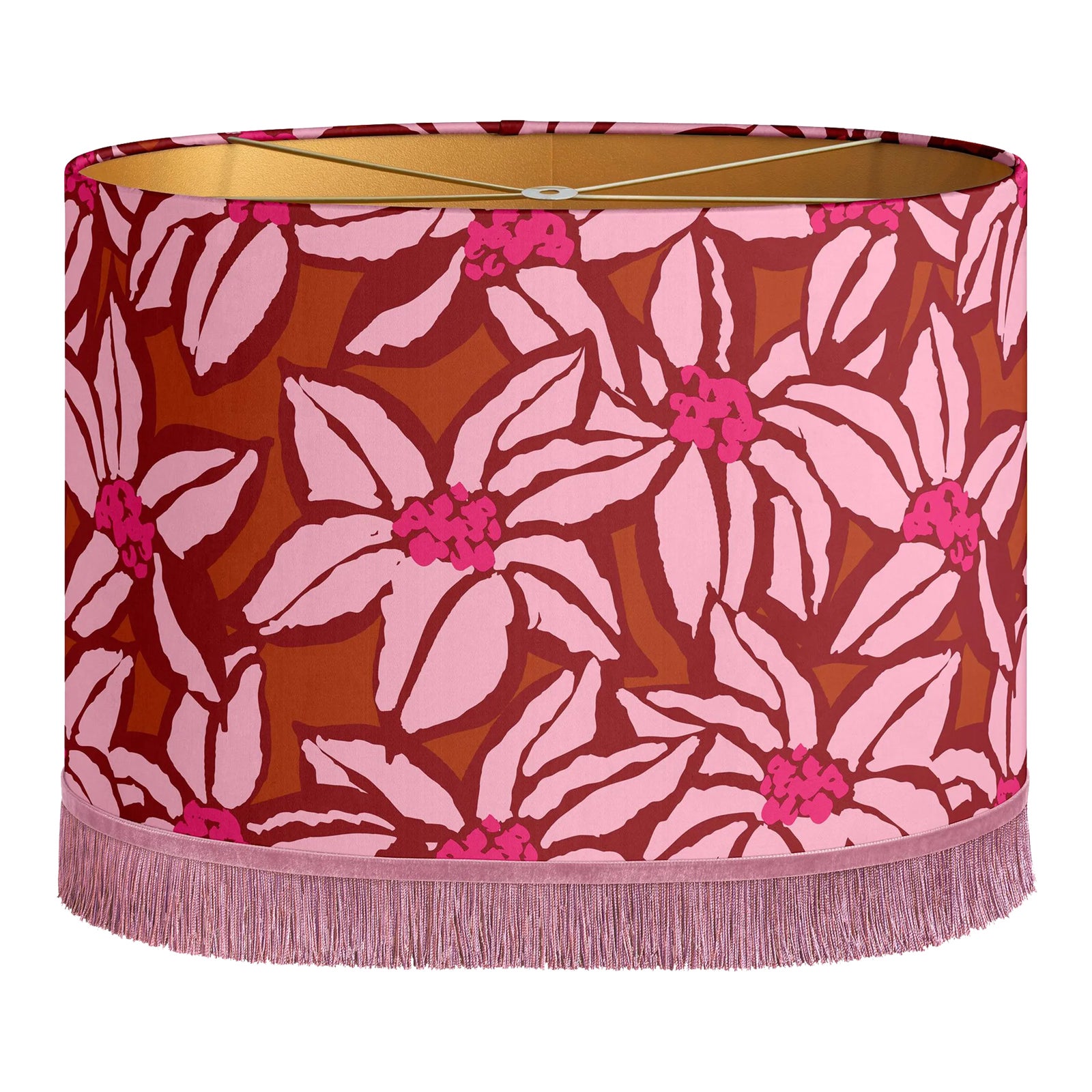 Palais Lampshade Michelle Rust Fringes (Oval M) | Chairish