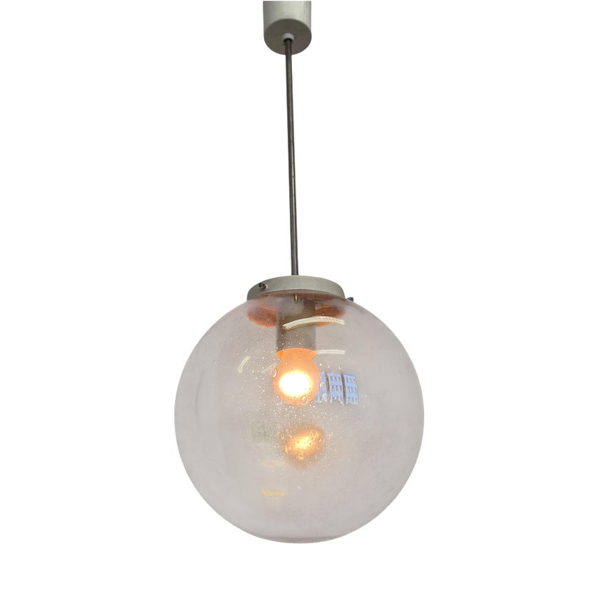 Mid-Century Modern Art Glass Pendant Light, Czechoslovakia, 1970s ...