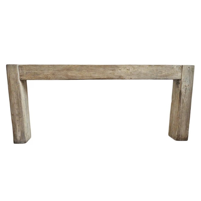 Reclaimed Bleached Beam Console Table | Chairish