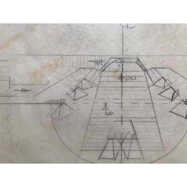 Late 20th Century Original Lane Halteman Stage Design Watercolor ...