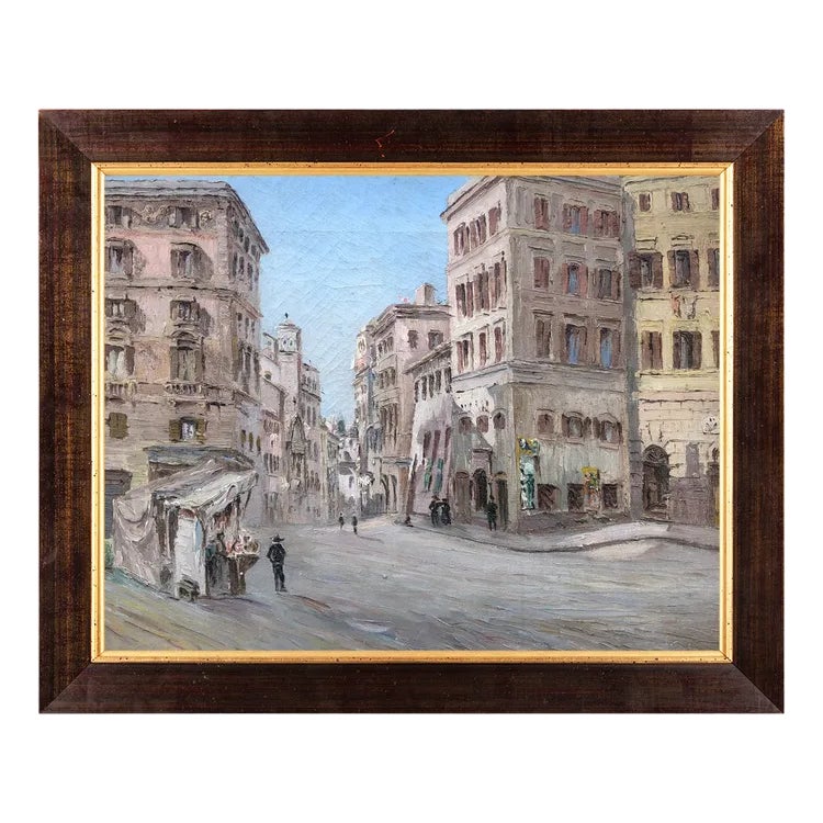 Italian Artist, View of Rome, Early 20th Century, Oil on Canvas, Framed ...