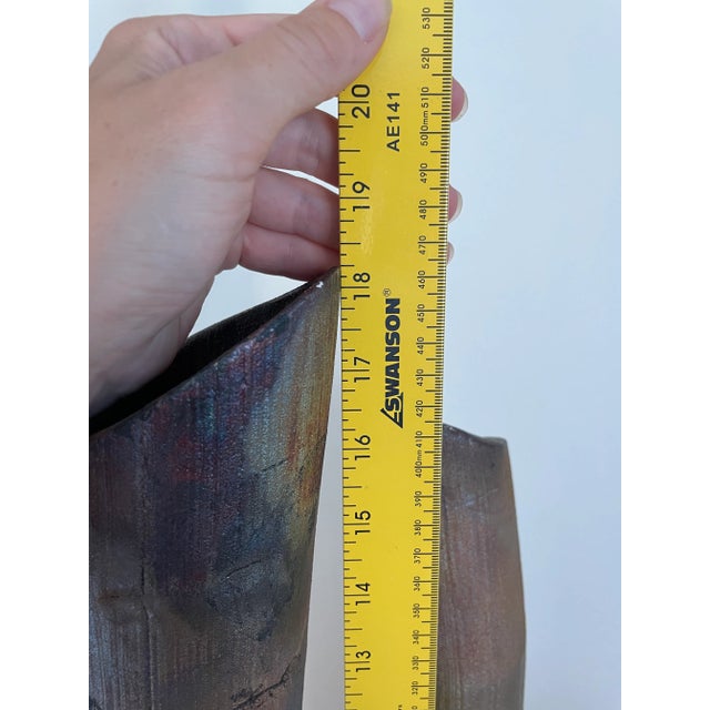 1990s Matthew Lovein Raku Studio Pottery Vessels - Set of 2 | Chairish