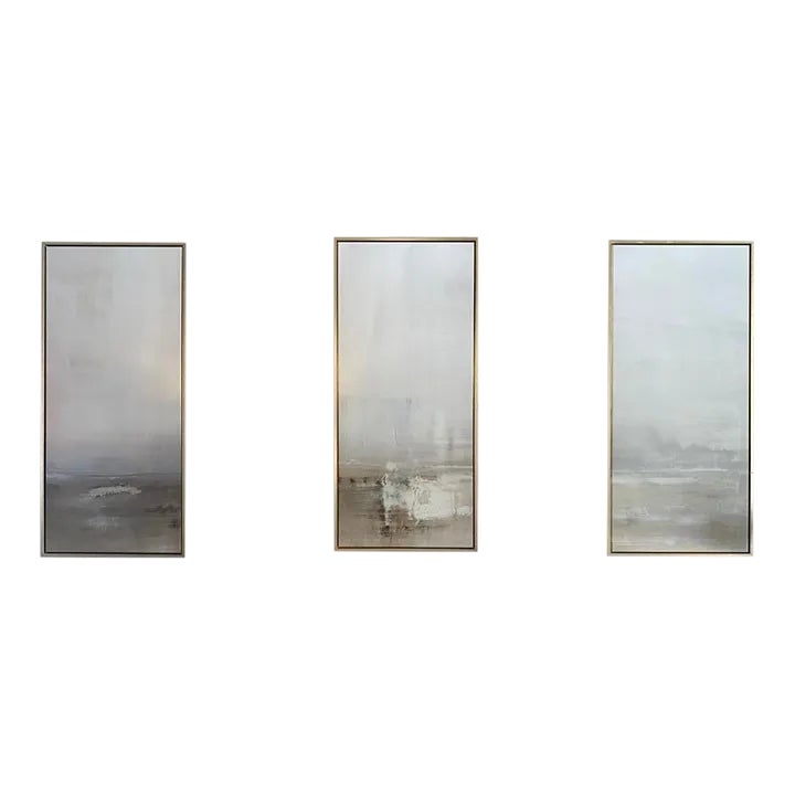 Carol Benson Cobb, Signed Mixed Media Canvas, Dune Triptych, Large Size ...