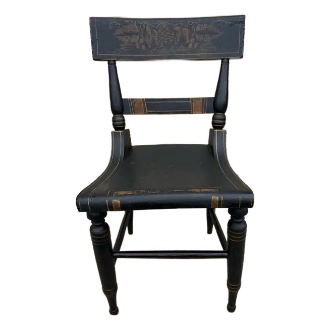 19th Century Antique Federal Sheraton Style Ebonized and Gilt Baltimore ...