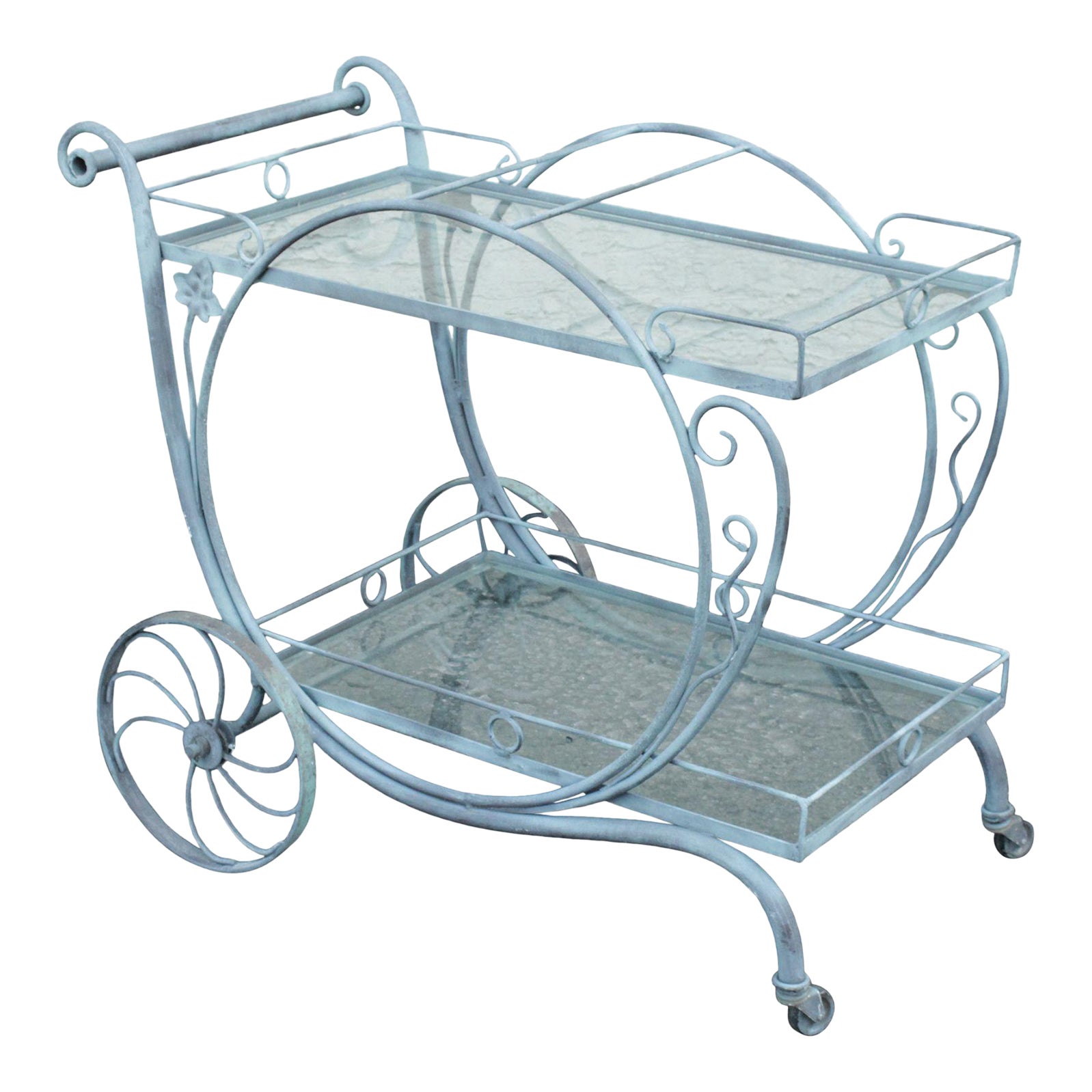 Salterini Vintage Wrought Iron 'Mt. Vernon' Garden Tea Cart | Chairish
