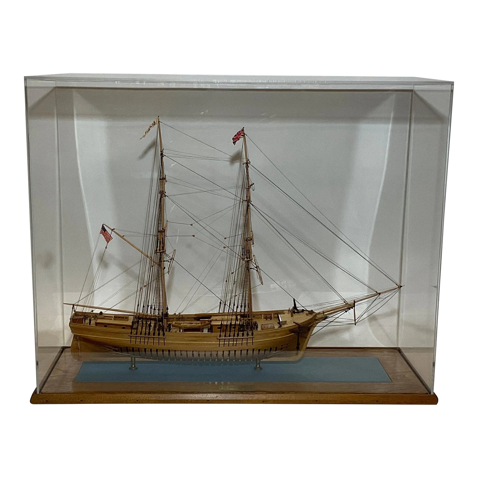 Ship model of Brig Pilgrim by Hitchcock | Chairish