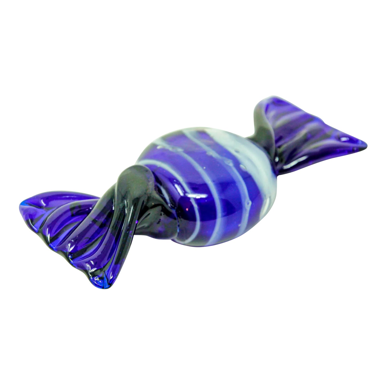 Vintage Murano Decorative Blown Glass Wrapped Blue Hard Candy Paper ...