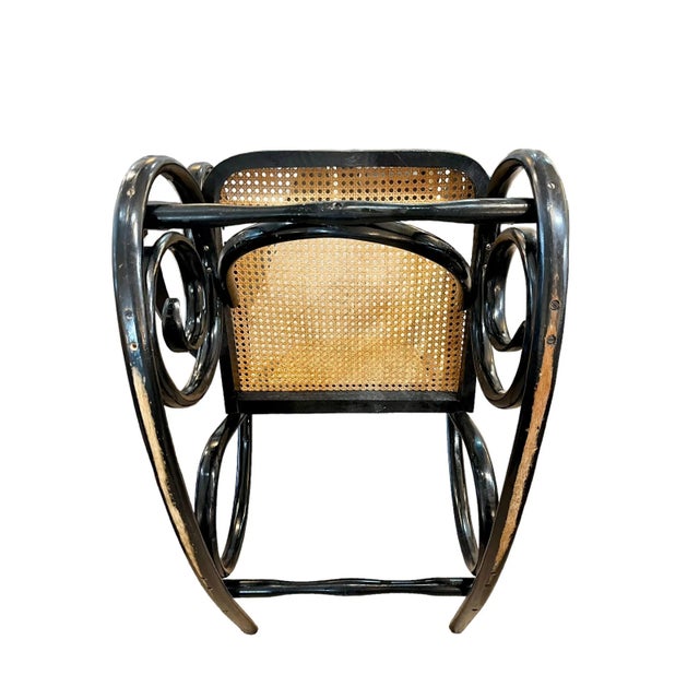Mid 20th Century Vintage Thonet Style Black Bentwood Rocking Chair ...