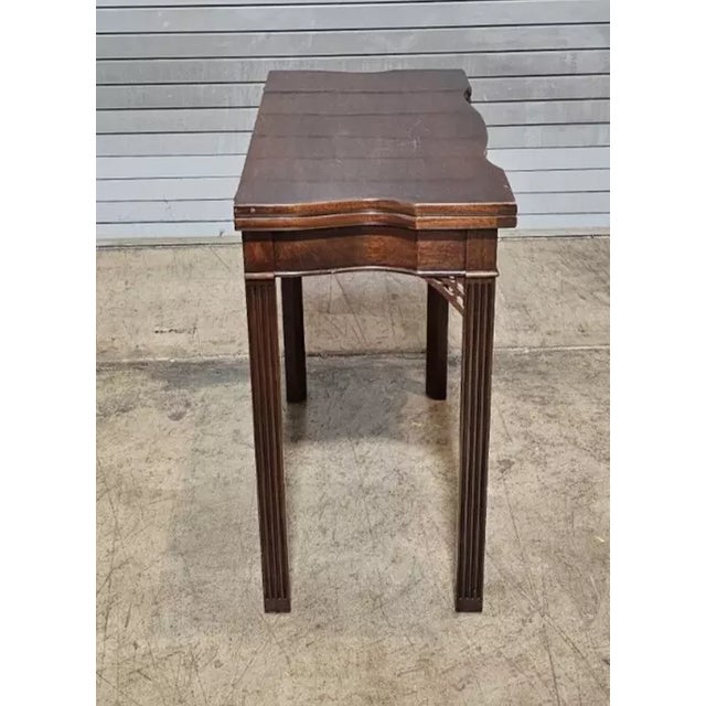 George II Style Mahogany Chinese Chippendale Game Table Gate Leg Table ...