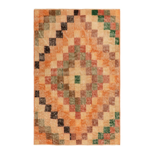 Vintage Zeki Müren Rug With Polychromatic Geometric Patterns, From Rug ...