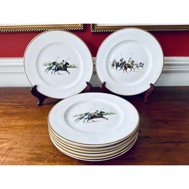 Ralph Lauren ‘Polo Scene’ Bone China - 8 Dinner Plates, 8 Salad Plates ...
