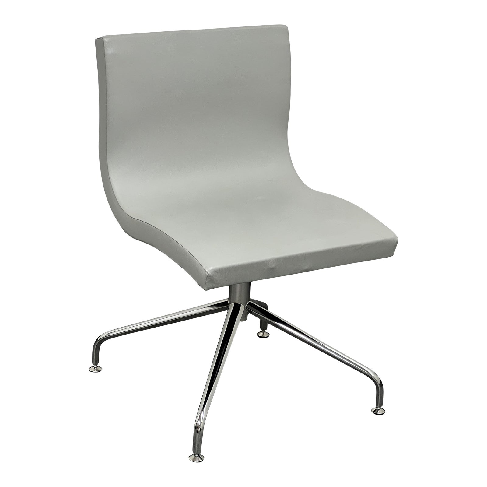 Ligne Roset Pascal Mourgue Sala Light Grey Leather Chair + Swivel ...