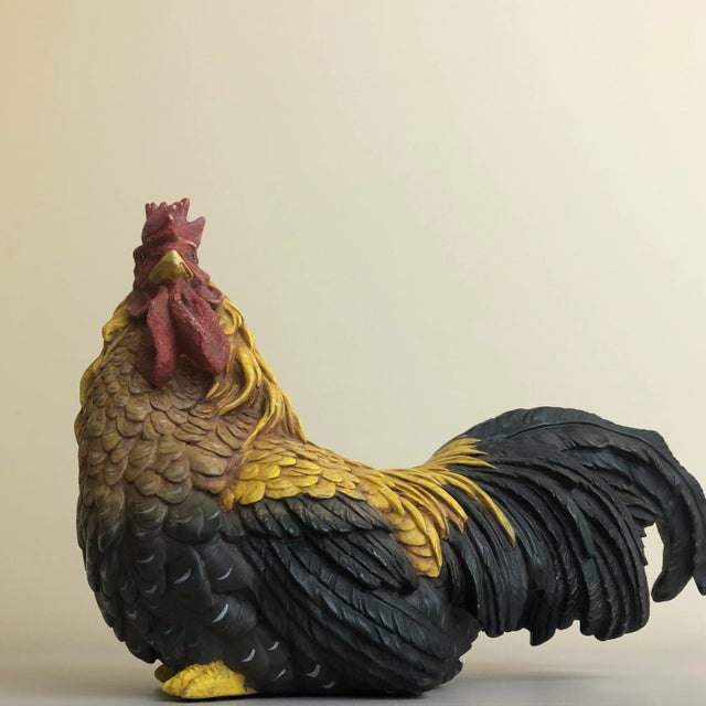 Vintage Rooster Resin Figurine | Chairish