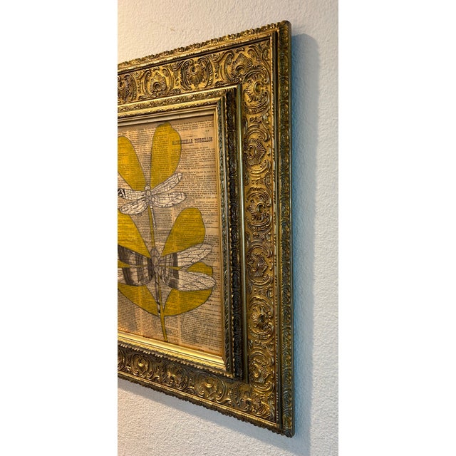 Original Boho Chic Collage "French Dragonflies", Signed by Artist ...