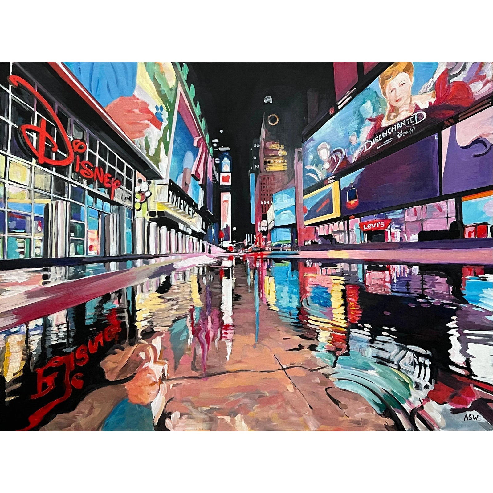 Angela Wakefield Times Square New York City Reflections after the Rain ...