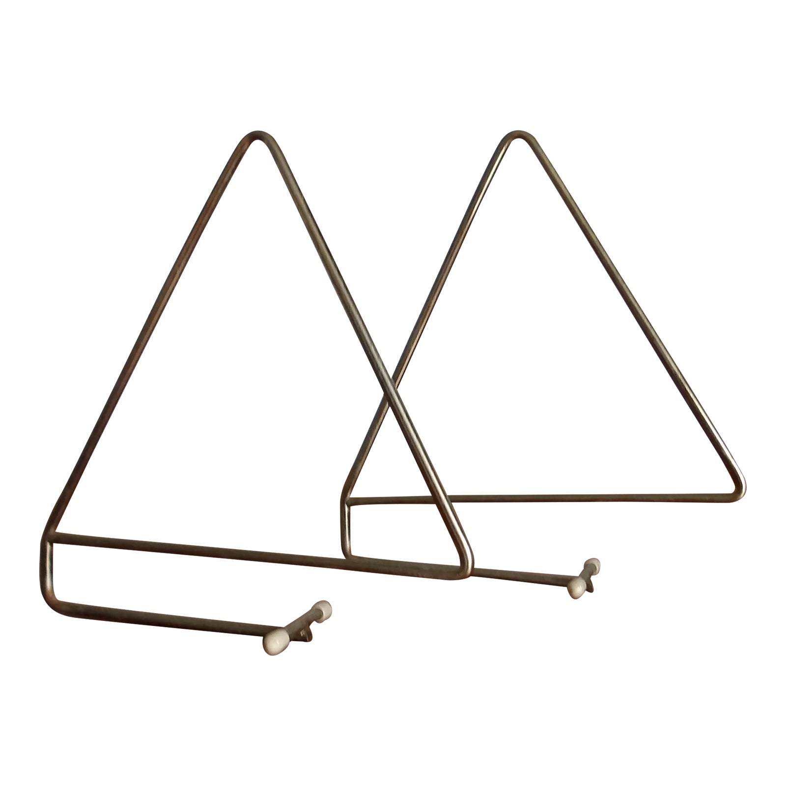 Mid Century Cadovius Style Wire Bookends | Chairish