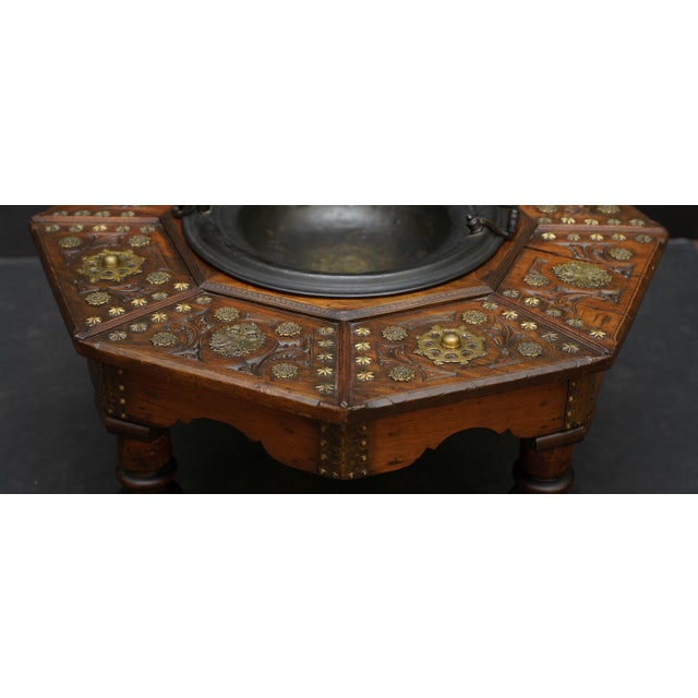 Spanish Brazier Warming Table of Brass-Bound Walnut | Chairish