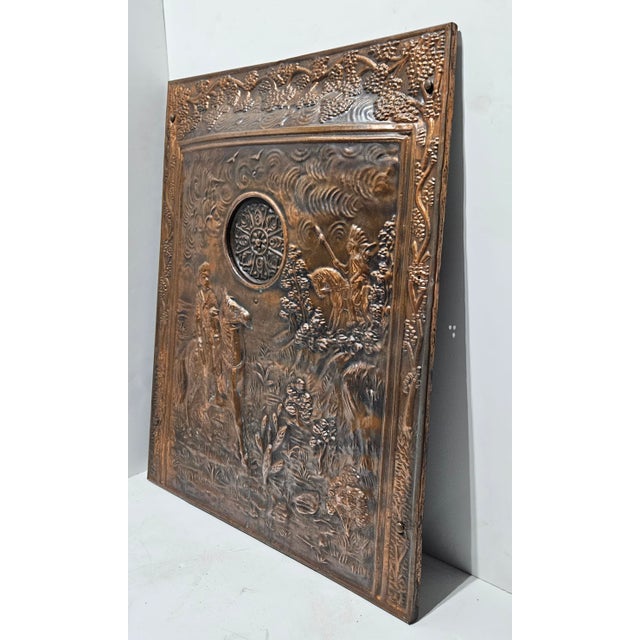Late 19th Century American Copper Repousse "Frontier Scene" Fireplace ...