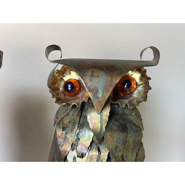 Mid Century Curtis Jere Owl Sculptures - a Pair | Chairish