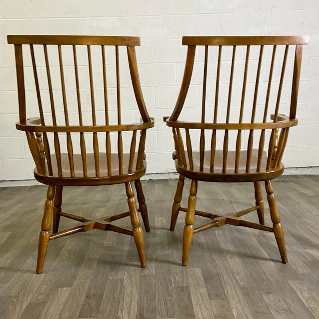 Vintage Sprague and Carleton Windsor Style Comb Back Dining Chairs ...