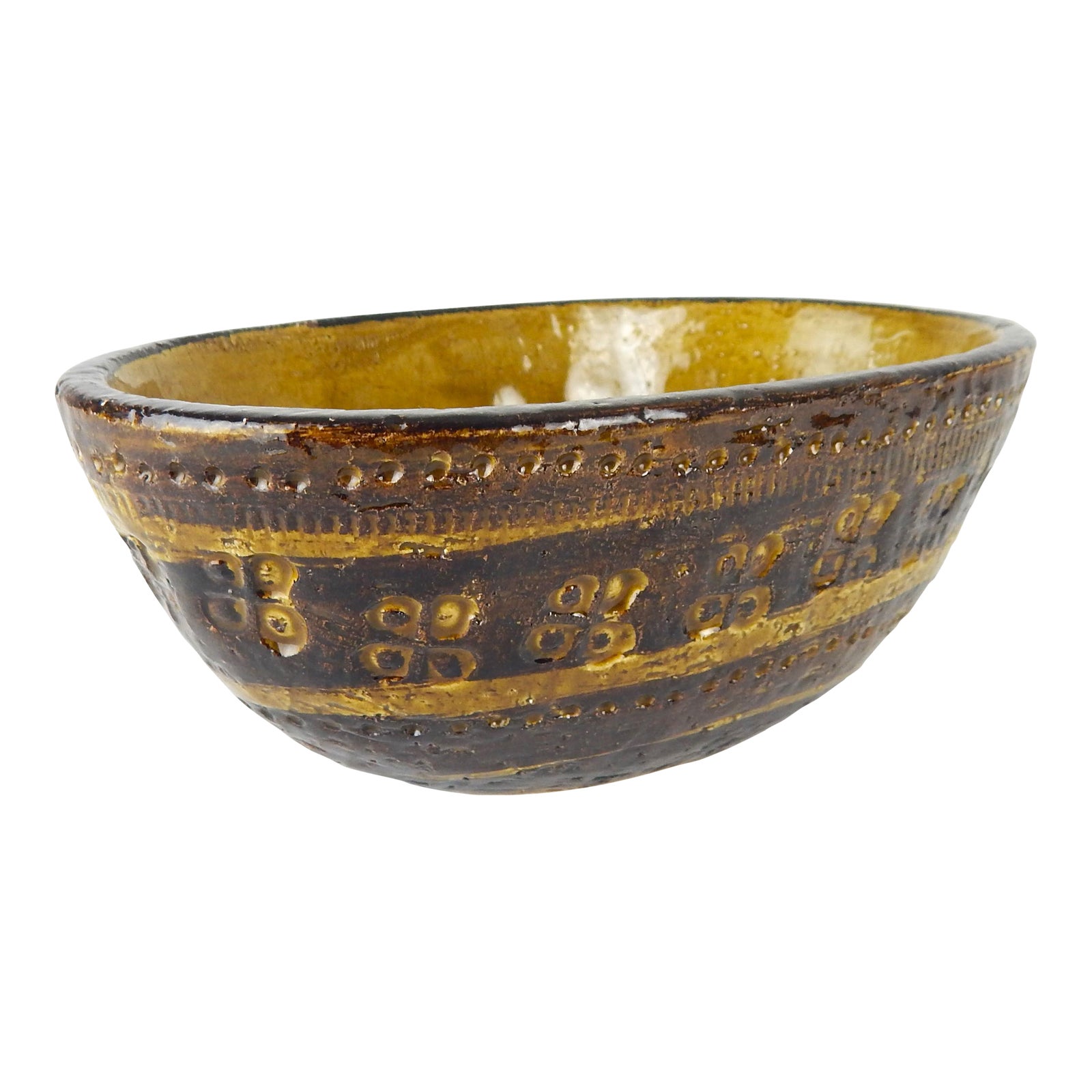Mid-Century Bitossi Oval Bowl | Chairish