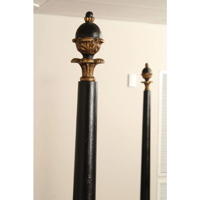 Amy Howard Collection King Size Paint Decorated Poster Bed | Chairish