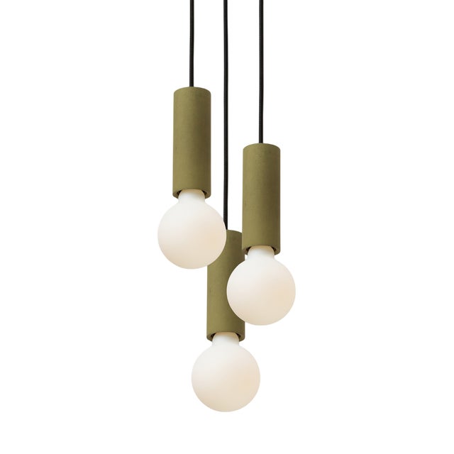 Ila Trio Lamp in Olive Green by Plato Design | Chairish