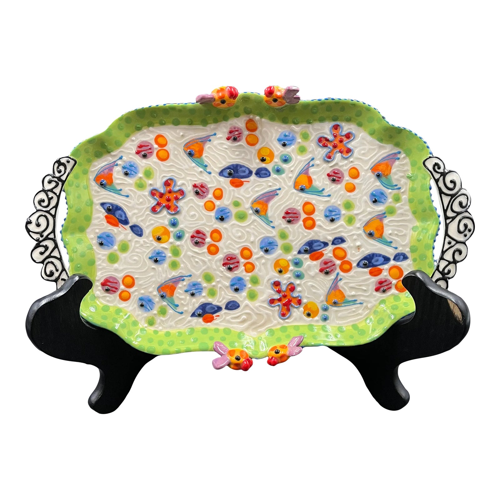 Contemporary Handmade Ceramic Tray | Chairish