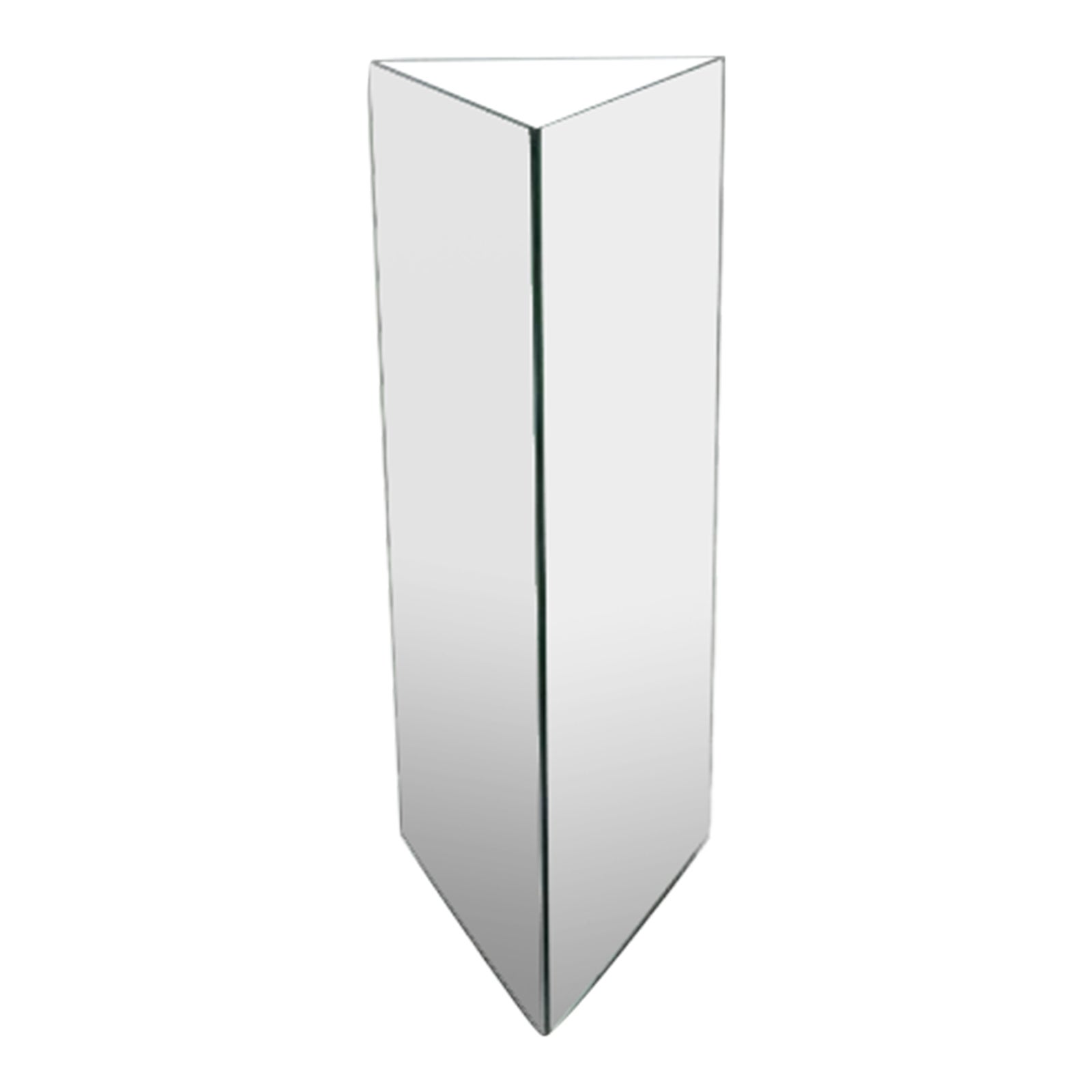1980s Lighted Triangular Mirrored Pedestals | Chairish