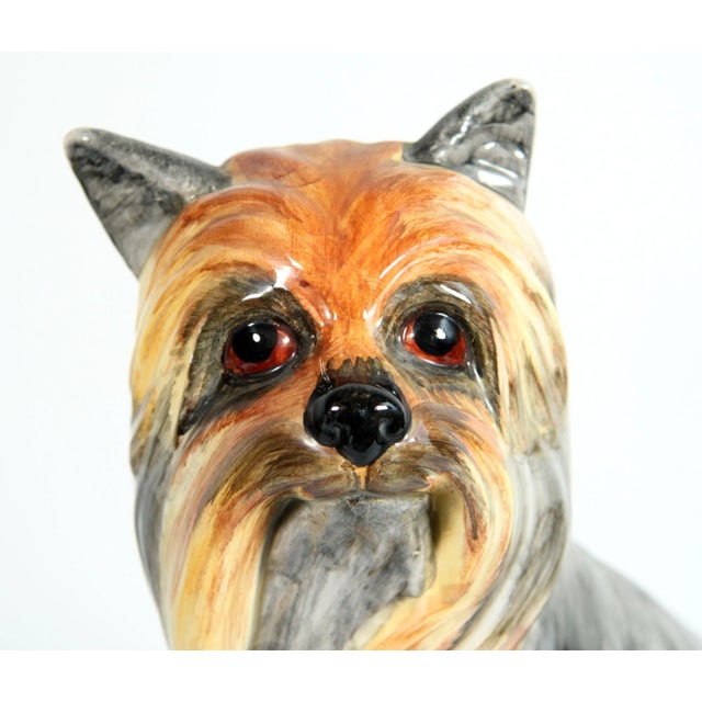 Vintage Italian Pottery Life Size Yorkshire Terrier Yorkie Ceramic ...