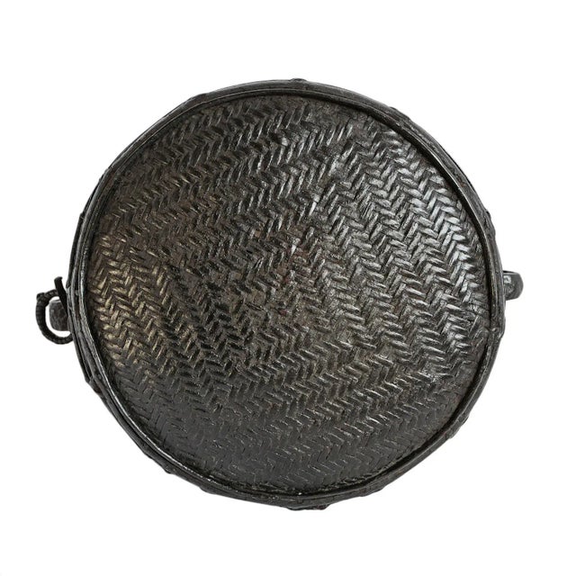 Vintage Round Akha Thai Basket | Chairish