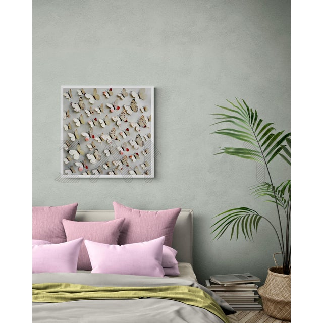 Sumit Mehndiratta, Butterfly Park 9, 2022, Mixed Media on Wood Panel | Chairish