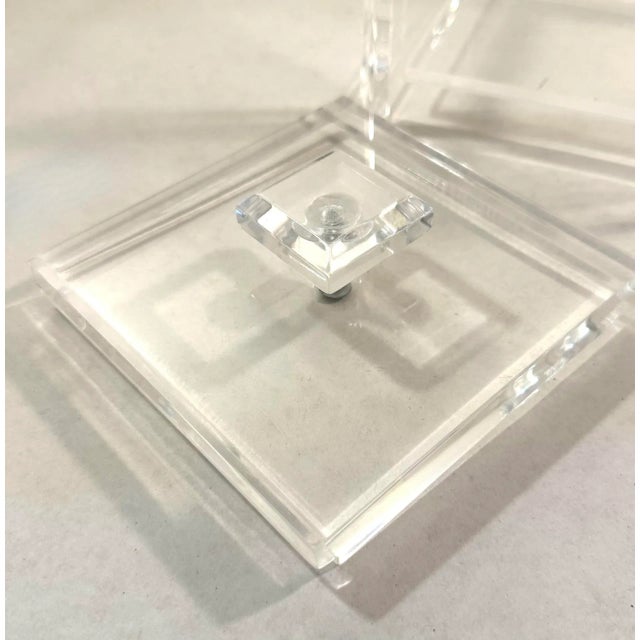 1970s Vintage Lidded Lucite Catchall Box | Chairish