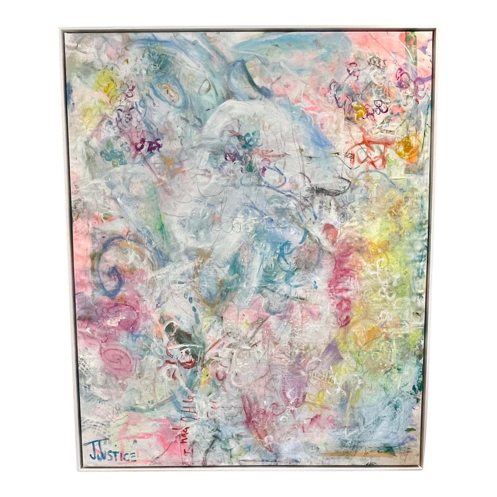 "Big Feet" Contemporary Original Abstract Expressionist Mixed-Media ...