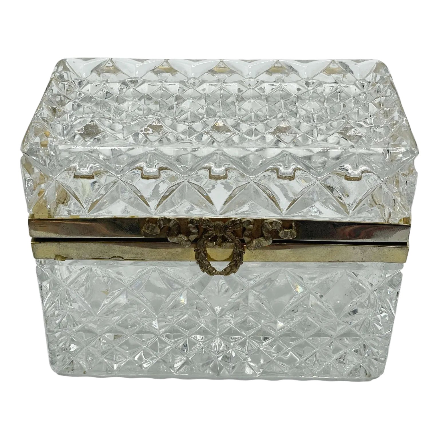 French Cut Crystal Box | Chairish