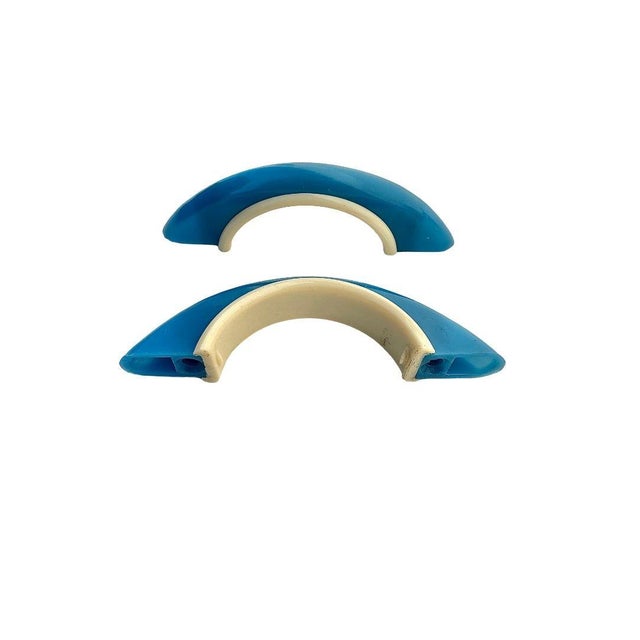 1950's Set of Twelve Candy Electric Blue Bakelite Handles | Chairish