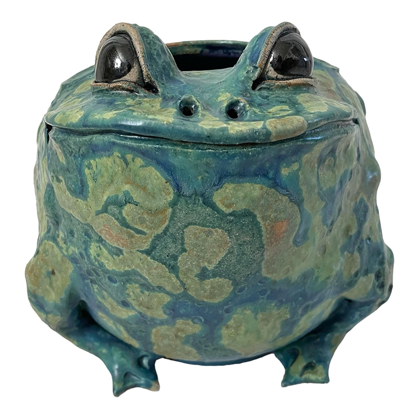 Fabulous Mid Century Ceramic Frog Planter or Vase | Chairish