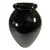 1980s Obsidian Art Deco Style Ceramic Vase | Chairish