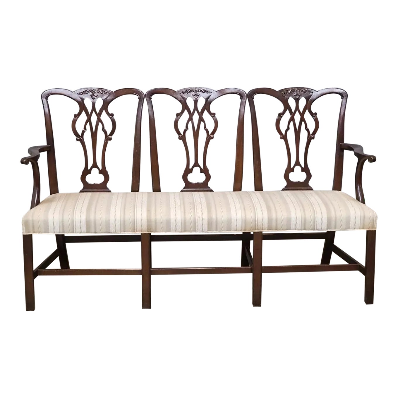 Mid 20th Century Kittinger Mahogany Chippendale Style Settee ...