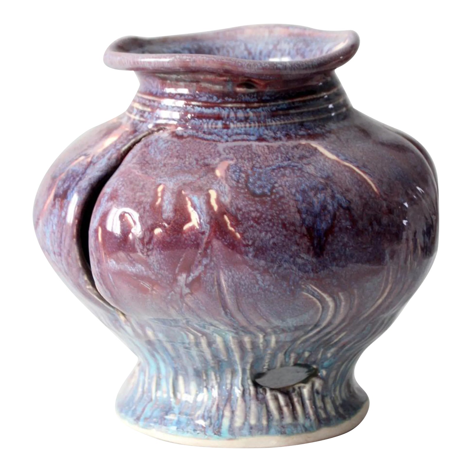 Vintage Abstract Studio Pottery Vase | Chairish