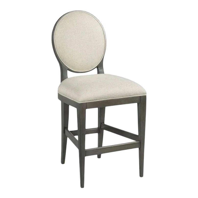 Ovale Bar Stool in Charcoal | Chairish