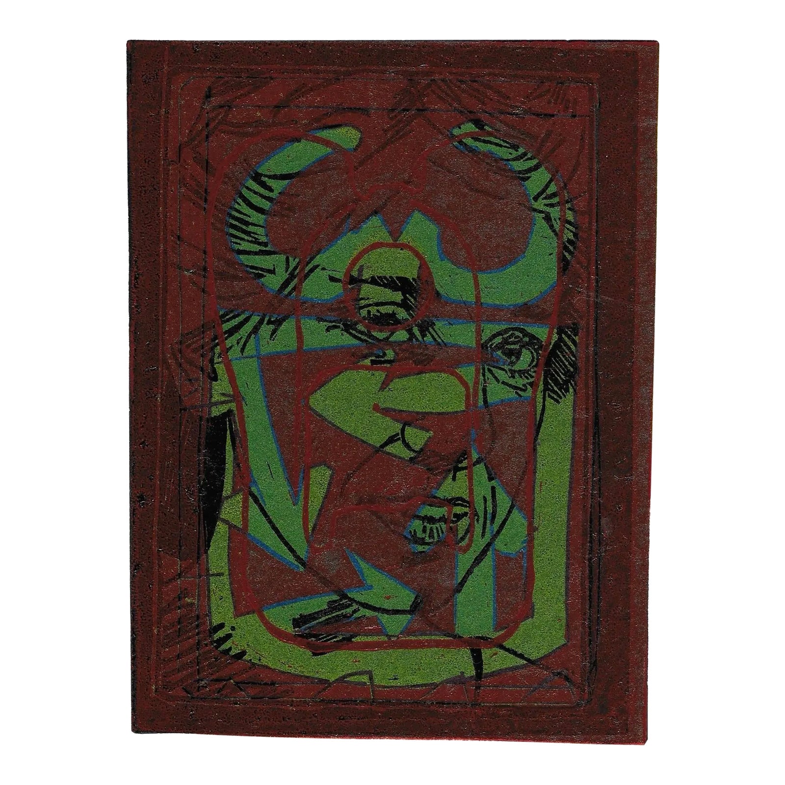 1984 Modern Portrait Serigraph by Montag | Chairish