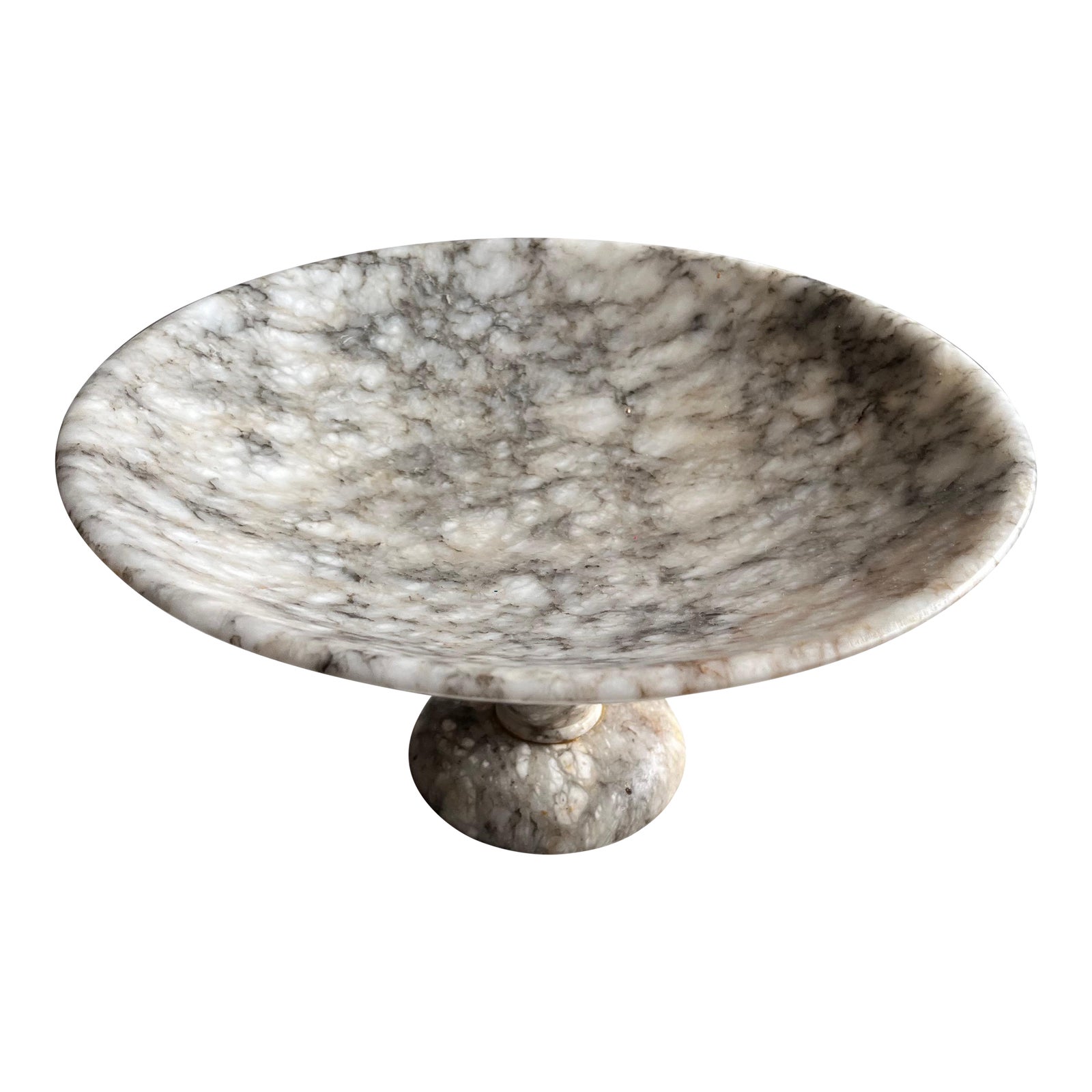 1960s Vintage Italian Marble Fruit Stand or Centerpiece | Chairish