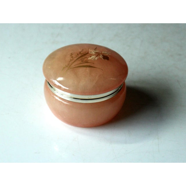 Pink Onyx Pill Box, Small Jewelry Box, Ring Box, Vintage From the 70s ...