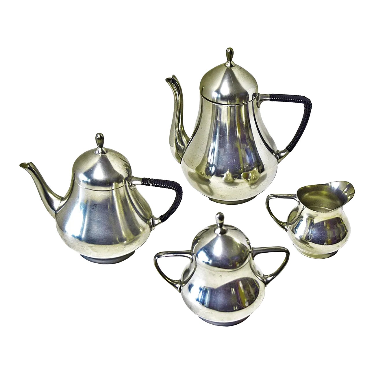 Vintage Mid-Century Bisco Holland Pewter Coffee and Tea Service- 4 ...