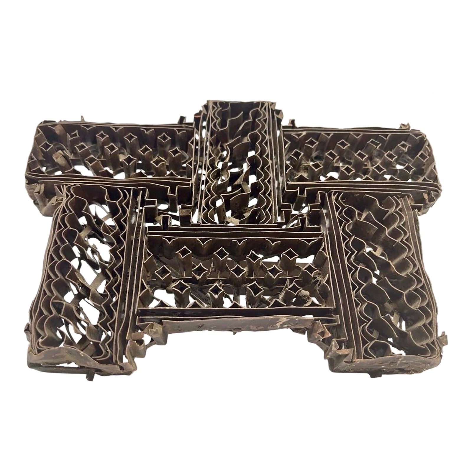 Antique Indonesian Copper Batik Textile Stamp, Tjap | Chairish