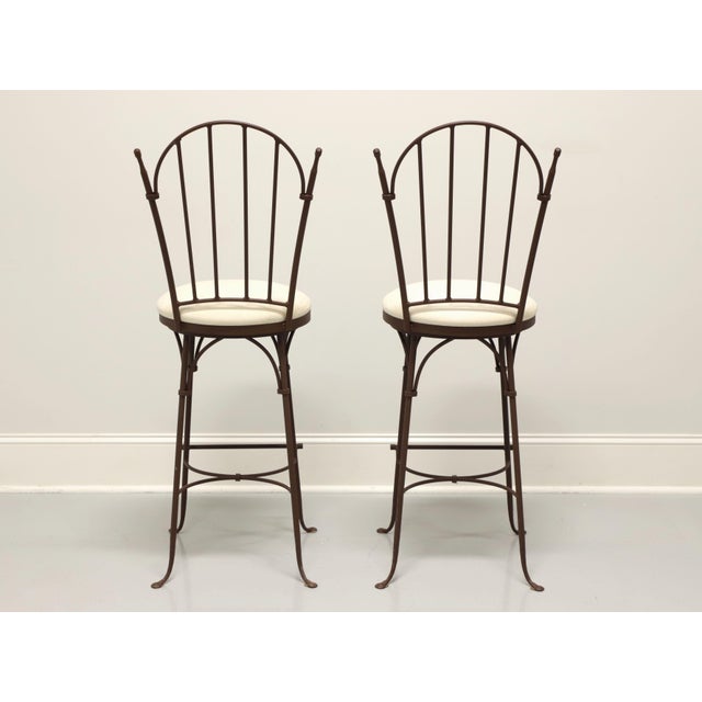 Charleston Forge Wrought Iron Shaker Arch Bar Height Swivel Stools ...