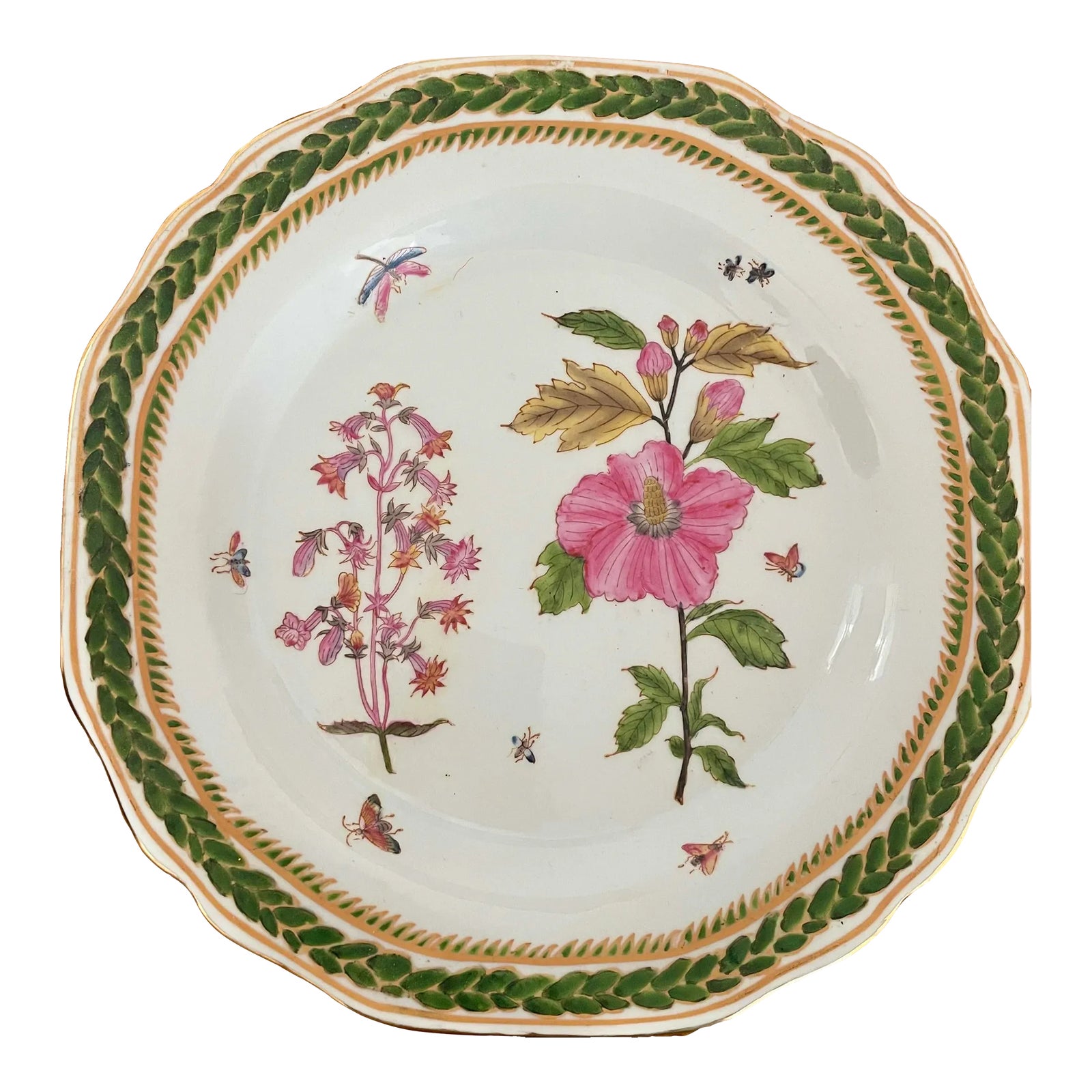 1990s Chinese Import Botanical Wall Plate | Chairish