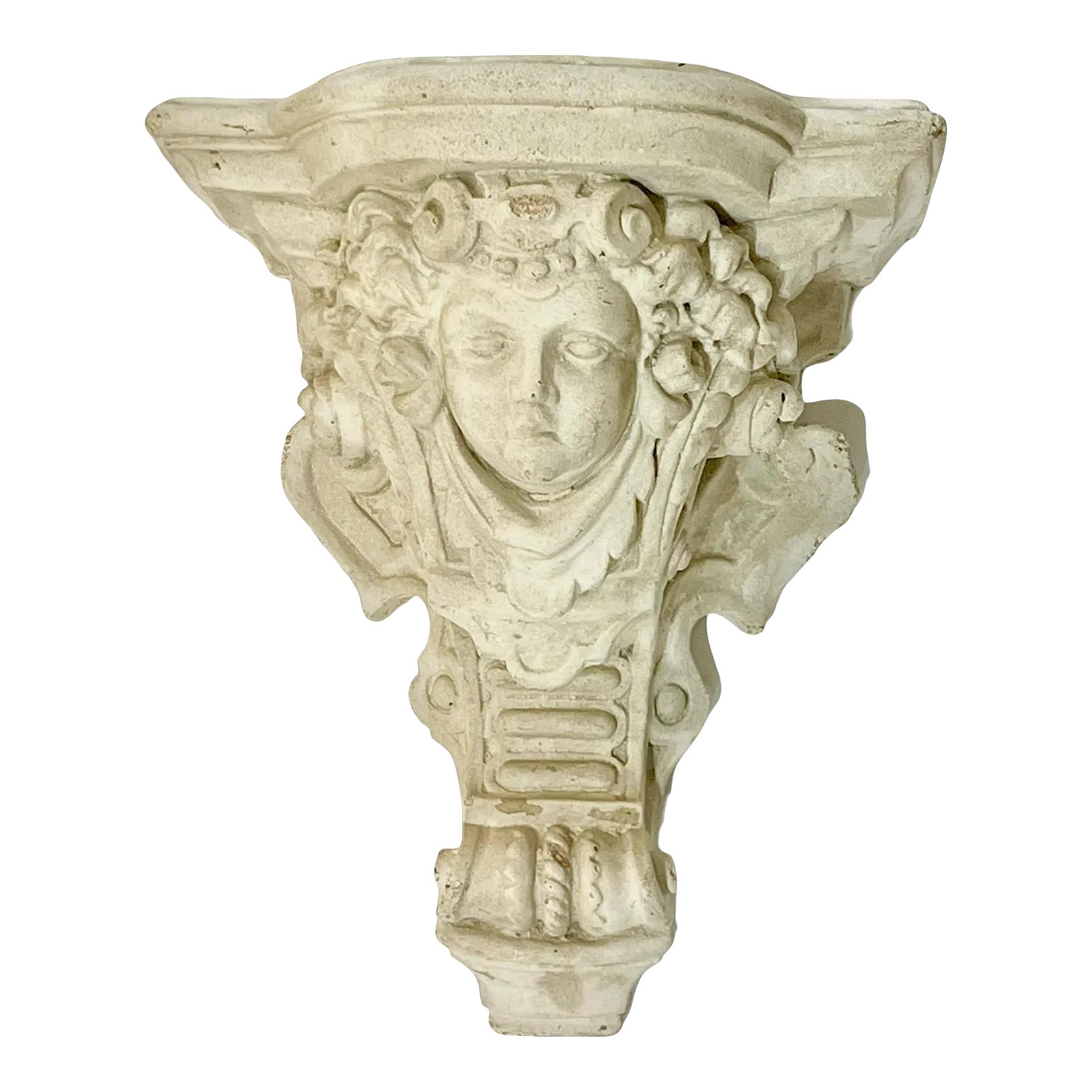 Vintage French Architectural Neoclassical Style Concrete Cherub or ...